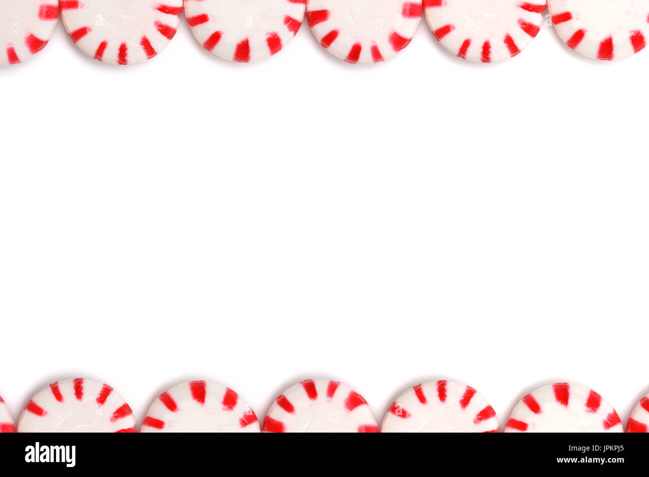 Peppermints on a white background Stock Photo - Alamy