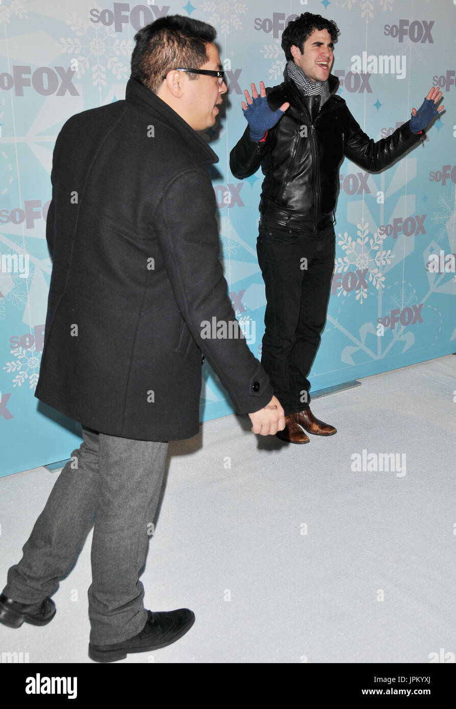 Publicist Michael Samonte & Darren Criss at the 2011 FOX Winter All-Star Party held at the Villa ...