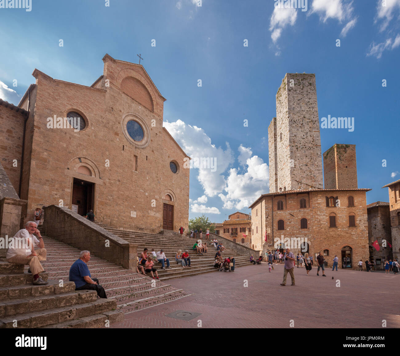 amazing medieval towers in the Italian town of San Gimignano Stock ...