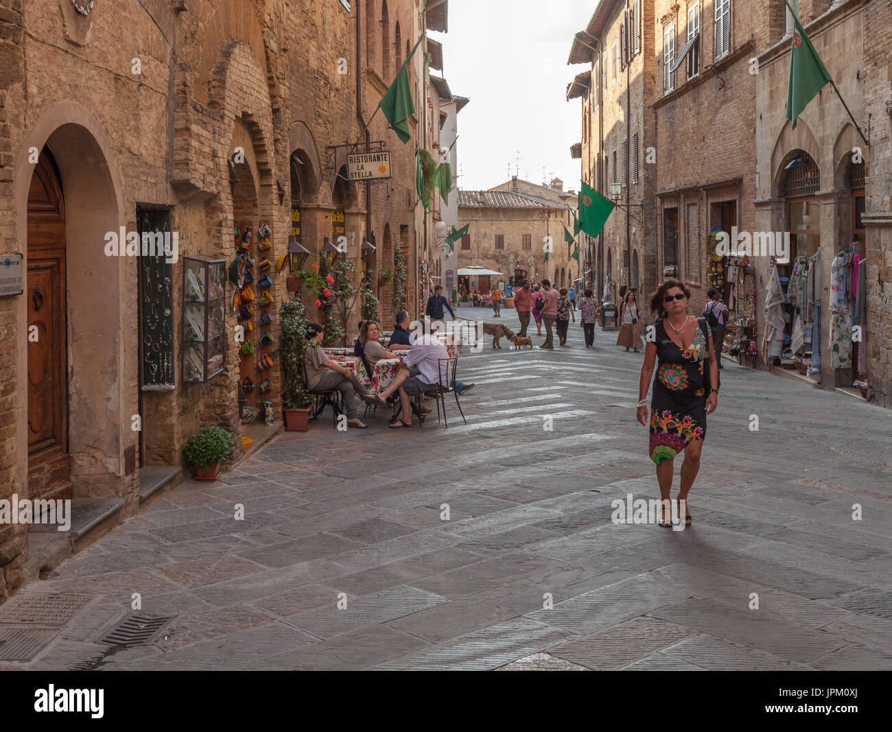 quiet street of amazing Italian town of San Gimignano Stock Photo - Alamy