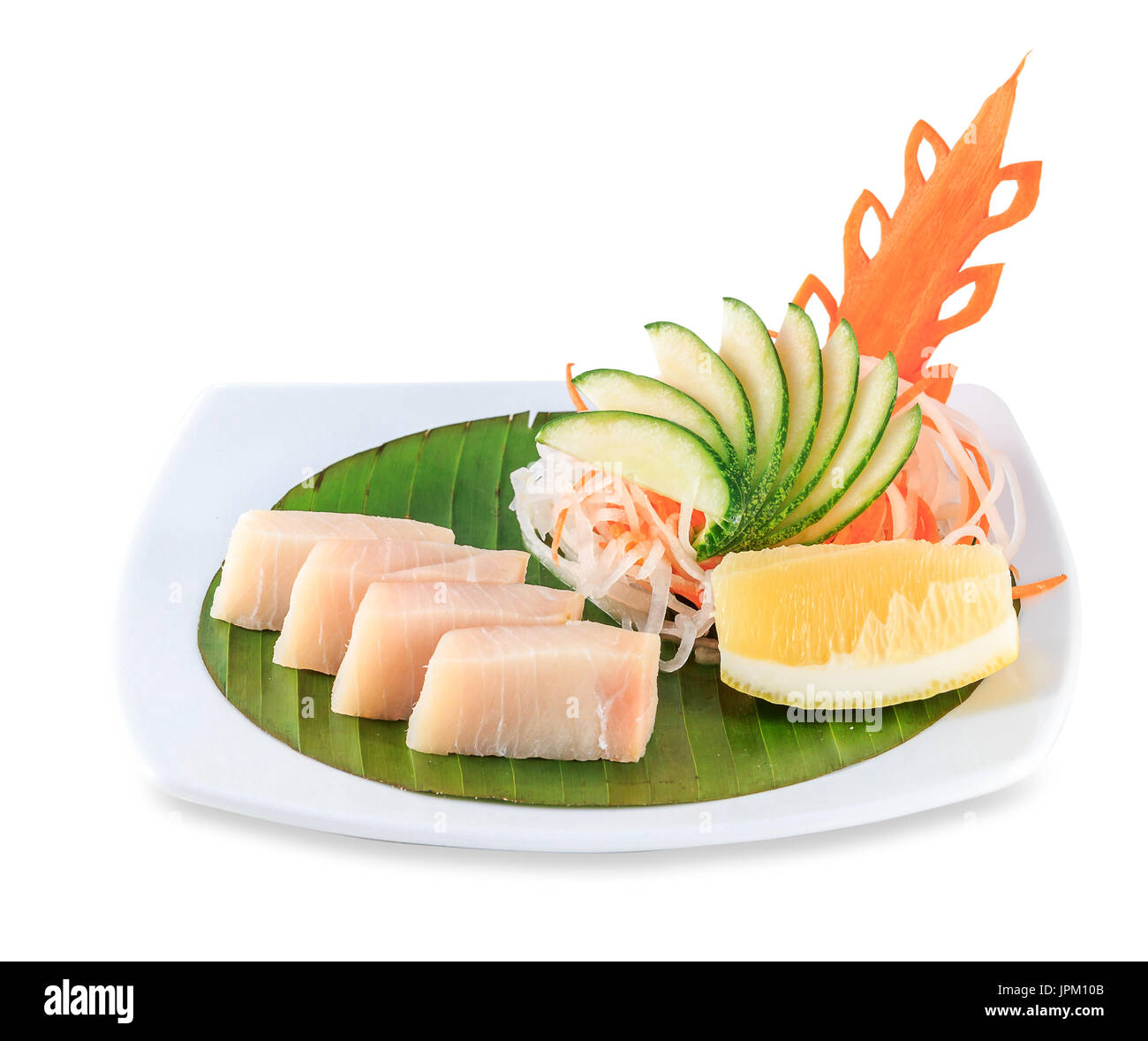 Sashimi with marlin. Isolated on white background with clipping path ...