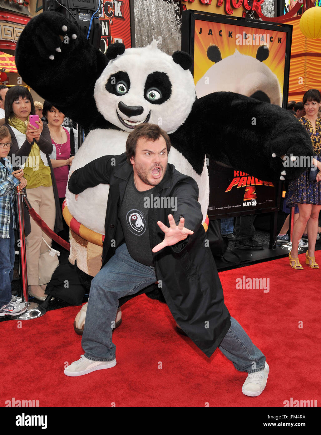 Jack Black & Po the Panda at the Los Angeles Premiere of "Kung Fu Panda ...