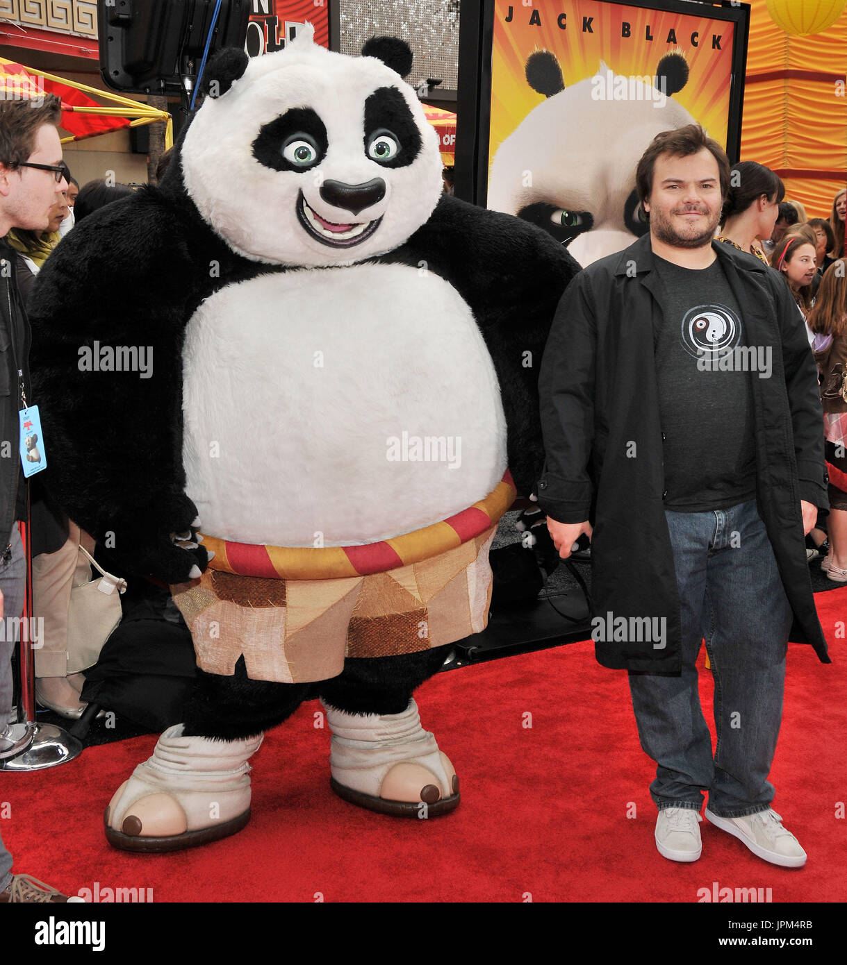 Jack Black & Po the Panda at the Los Angeles Premiere of "Kung Fu Panda ...