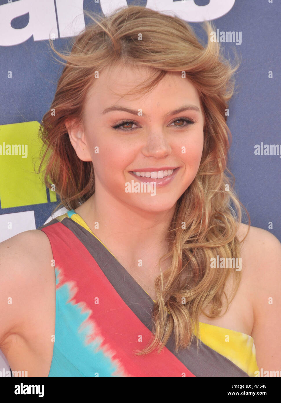 Aimee Teegarden at the 2011 MTV Movie Awards - Arrivals held at the ...