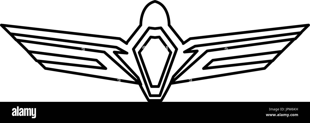 aviation emblem badge military and civil aviation icon Stock Vector ...