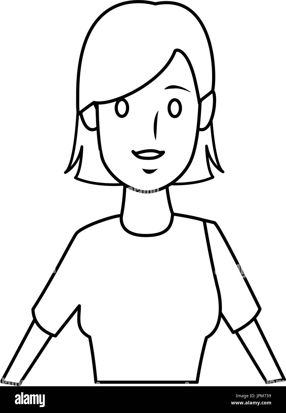 portrait woman character employee work person Stock Vector Image & Art ...