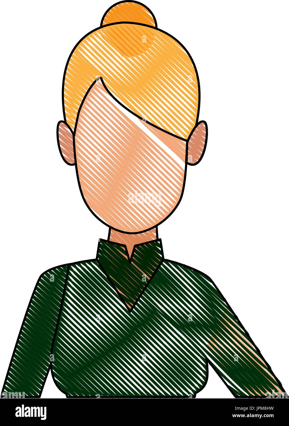 portrait woman character employee work person Stock Vector Image & Art ...