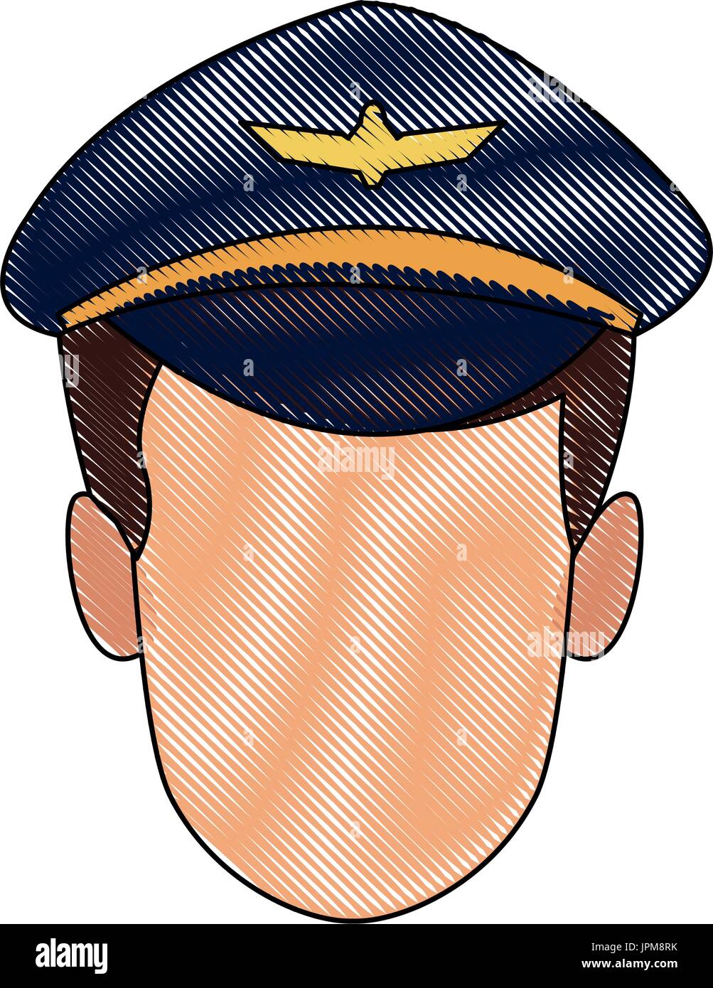 man captain pilot airplane face character Stock Vector Image & Art - Alamy