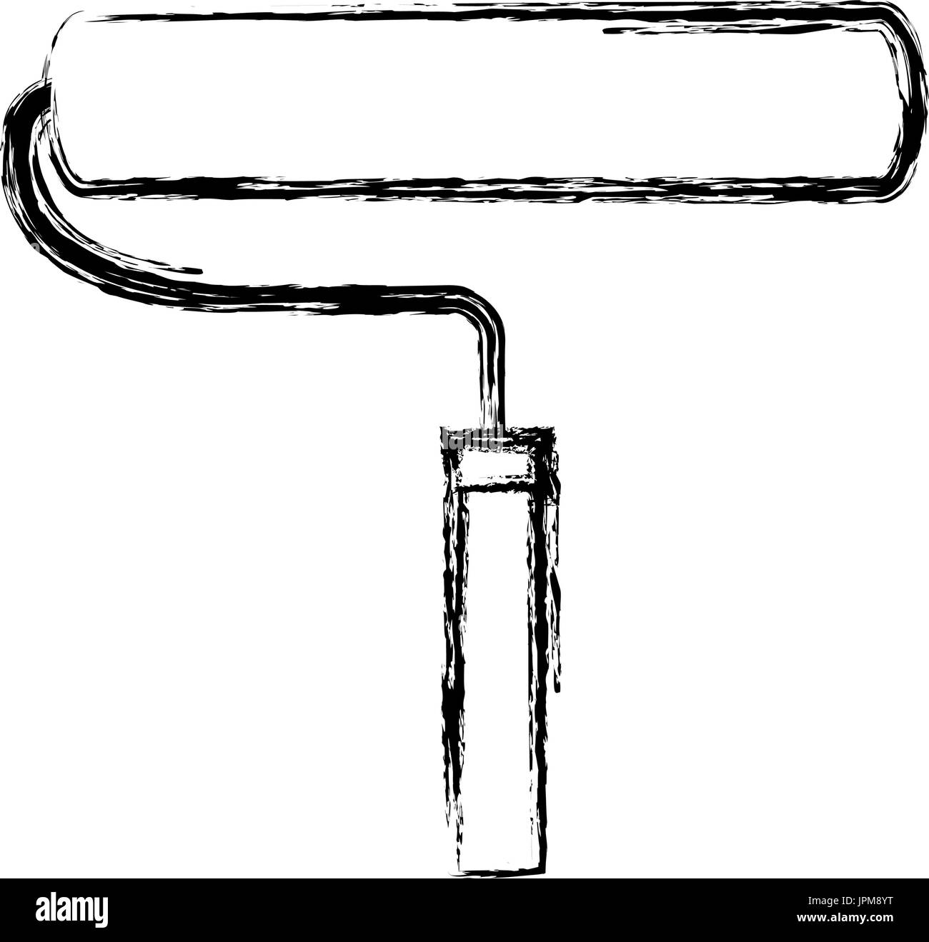 painting roller repair tool instruments work process Stock Vector Image ...