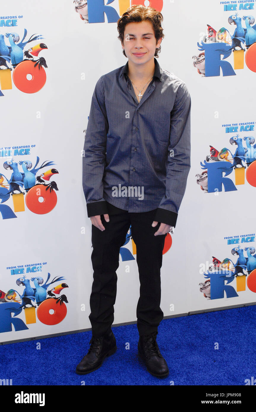 Jake T. Austin at the "Rio" Los Angeles Premiere held at Grauman's Mann ...