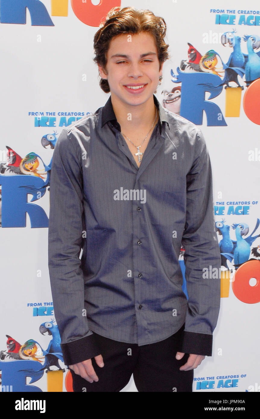 Jake T. Austin at the "Rio" Los Angeles Premiere held at Grauman's Mann ...
