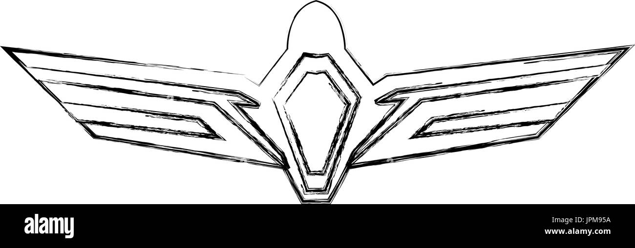aviation emblem badge military and civil aviation icon Stock Vector ...