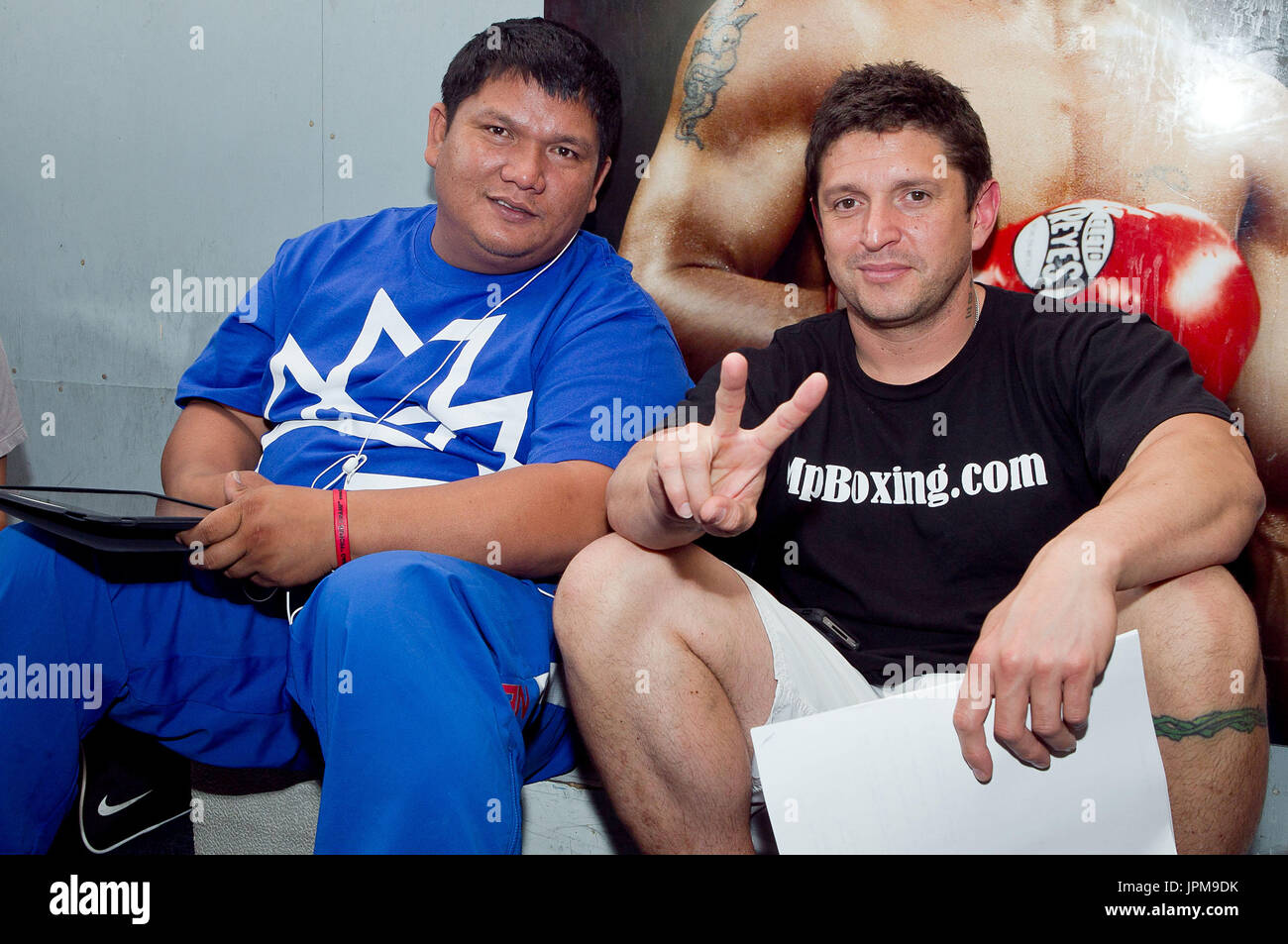 Buboy Fernandez & Trainer Alex Ariza at the Manny Pacquiao Media Day ...