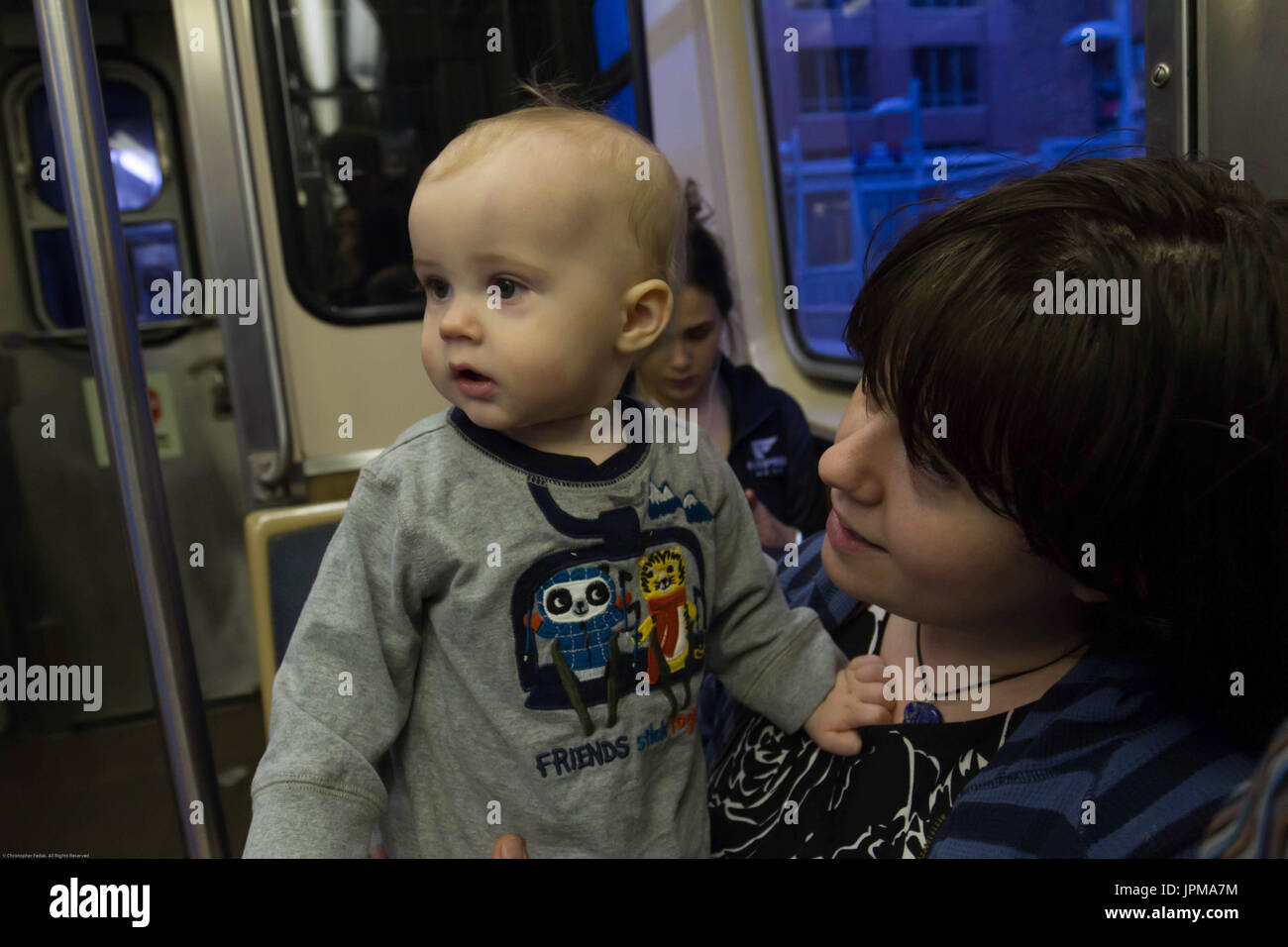 Baby on train hi-res stock photography and images - Alamy