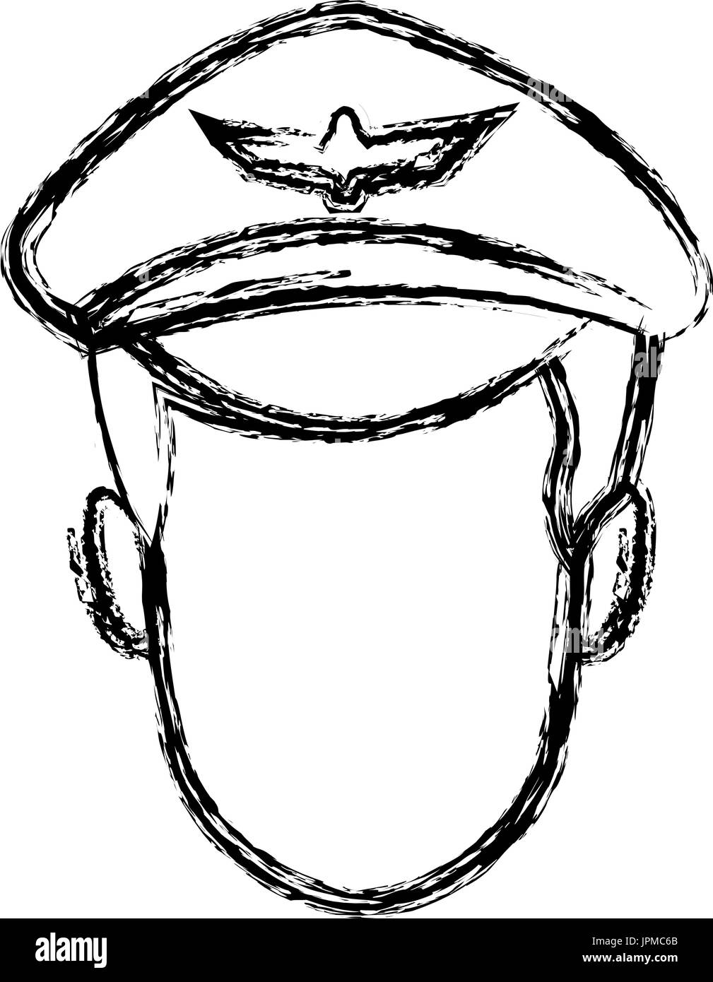 man captain pilot airplane face character Stock Vector Image & Art - Alamy