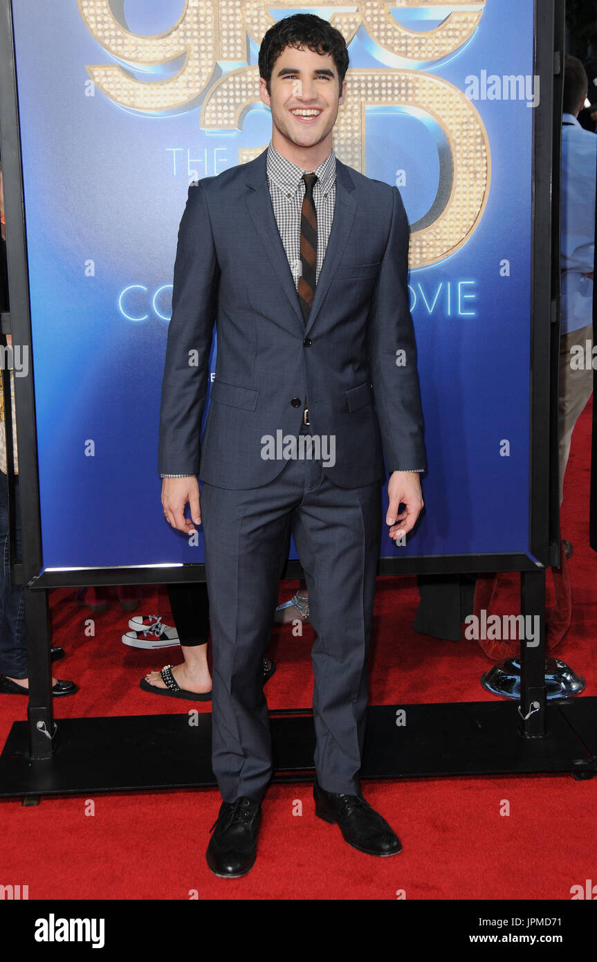 Darren Criss at the Los Angeles Premiere of "Glee: The 3D Concert Movie ...