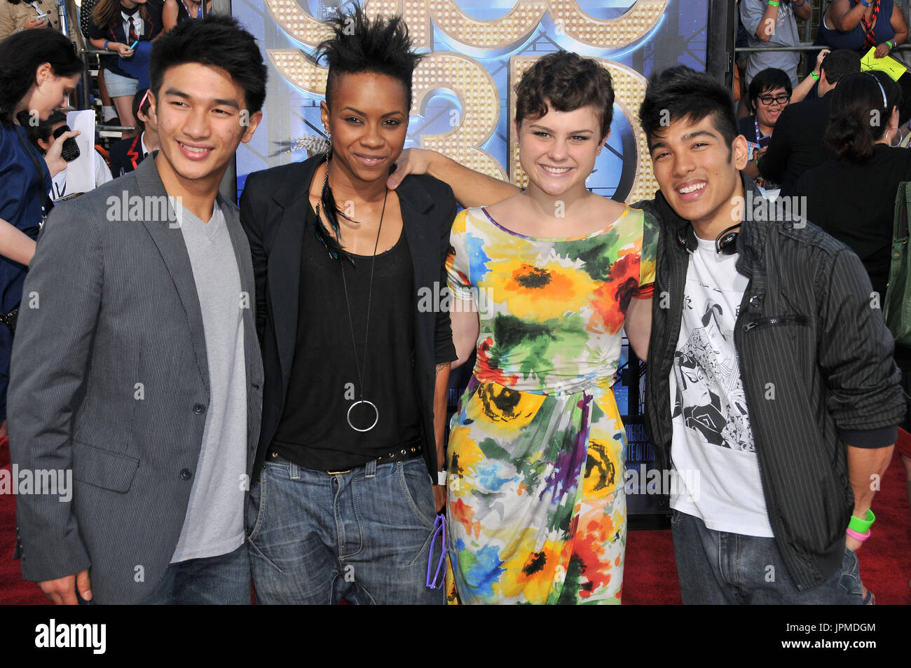at the Los Angeles Premiere of "Glee: The 3D Concert Movie" held at the ...