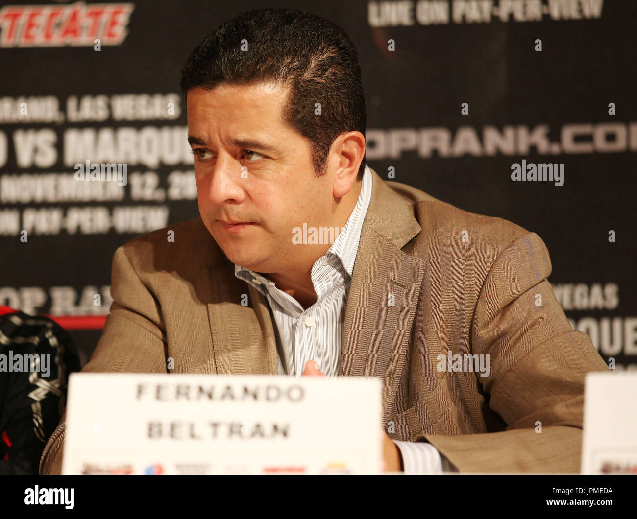 Fernando Beltran at the Pacquiao Marquez III Press Conference held the ...