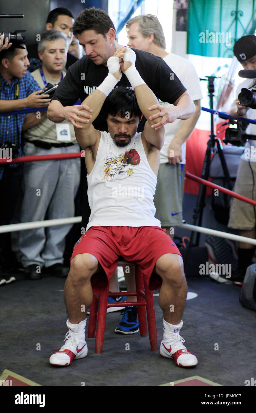 Manny Pacquiao & Alex Ariza at the "Manny Pacquiao vs Juan Manuel ...