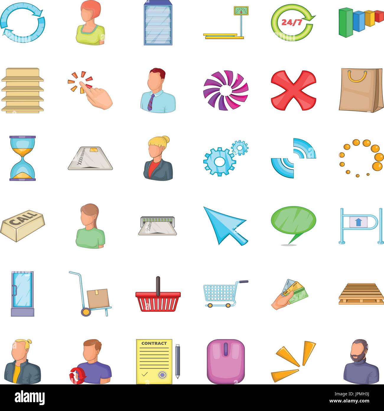 Business database icons set, cartoon style Stock Vector Image & Art - Alamy