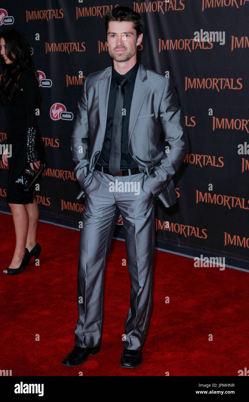 Corey Sevier at the World Premiere of "Immortals" held at the Nokia ...