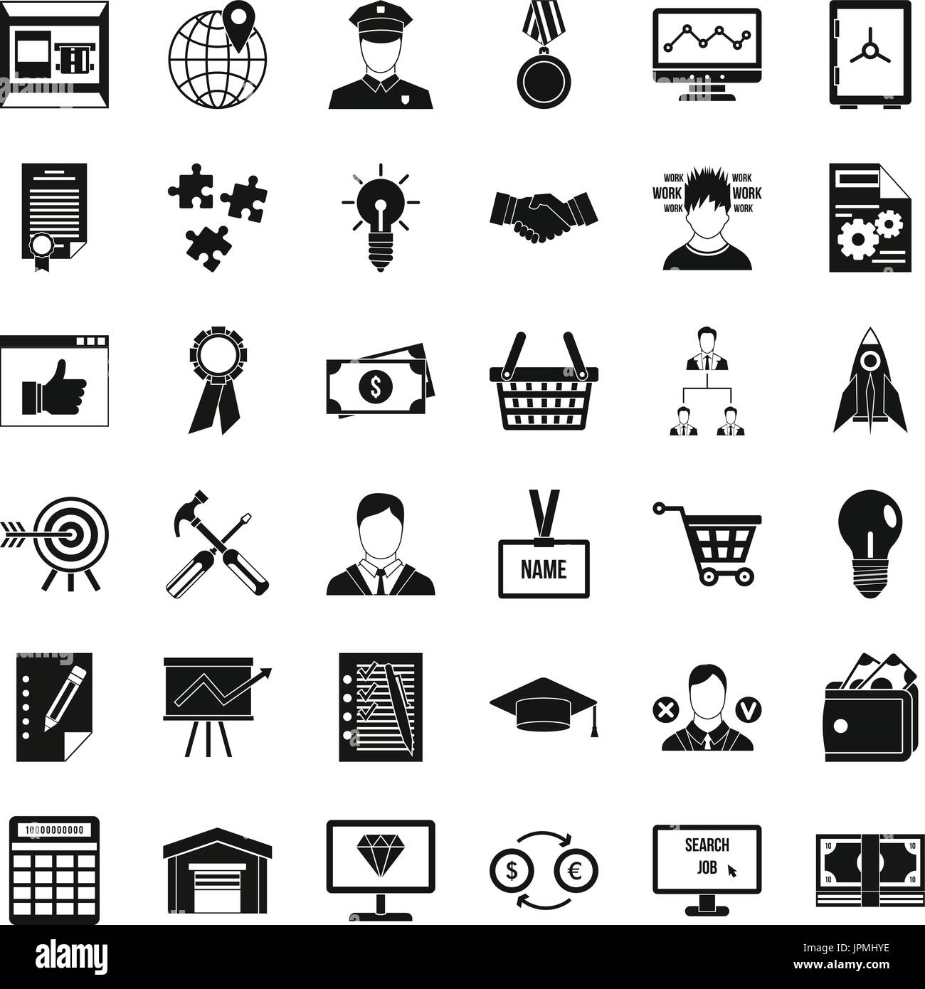 Business person icons set, simple style Stock Vector Image & Art - Alamy