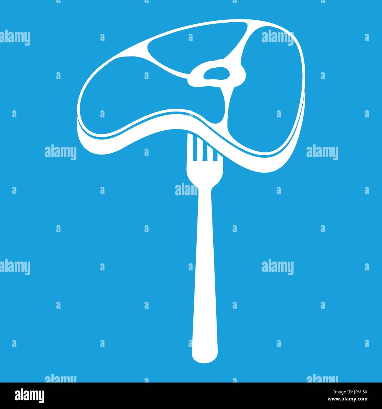 Steak icon white Stock Vector Image & Art - Alamy