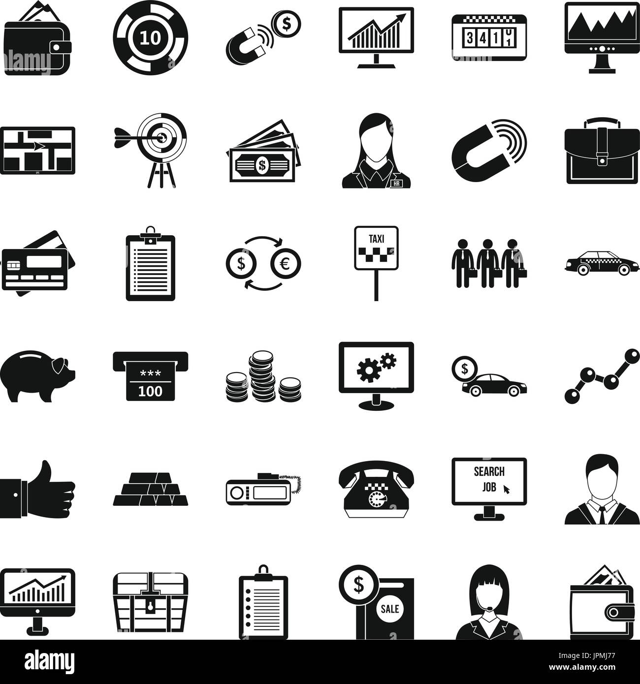 Business group icons set, simple style Stock Vector Image & Art - Alamy