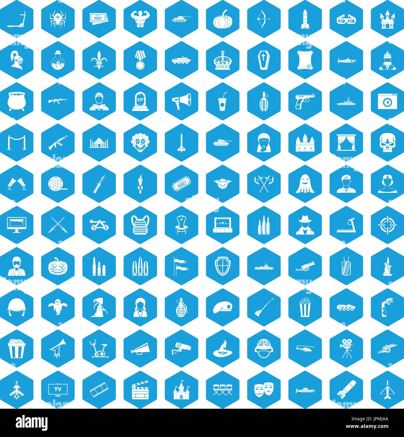 100 film icons set blue Stock Vector Image & Art - Alamy