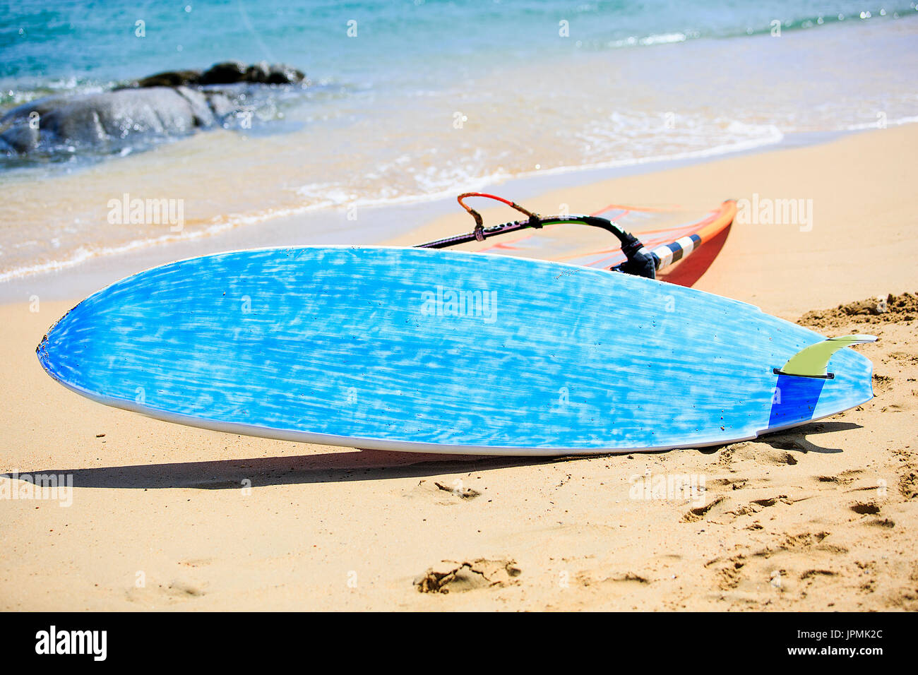 Windsurf tables in a windsurf competition Stock Photo - Alamy