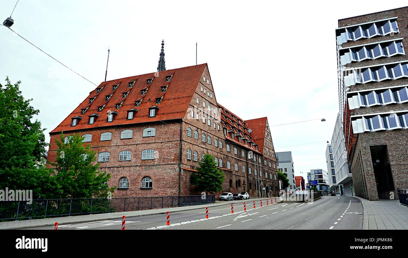 Old buildings and new buildings in Ulm, Baden-WürttembergGermany Stock ...