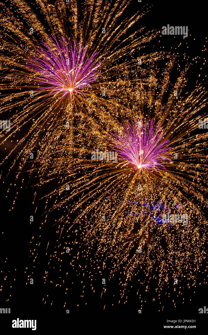 Canada Day firework display at the Harbourfront Centre in Toronto ...