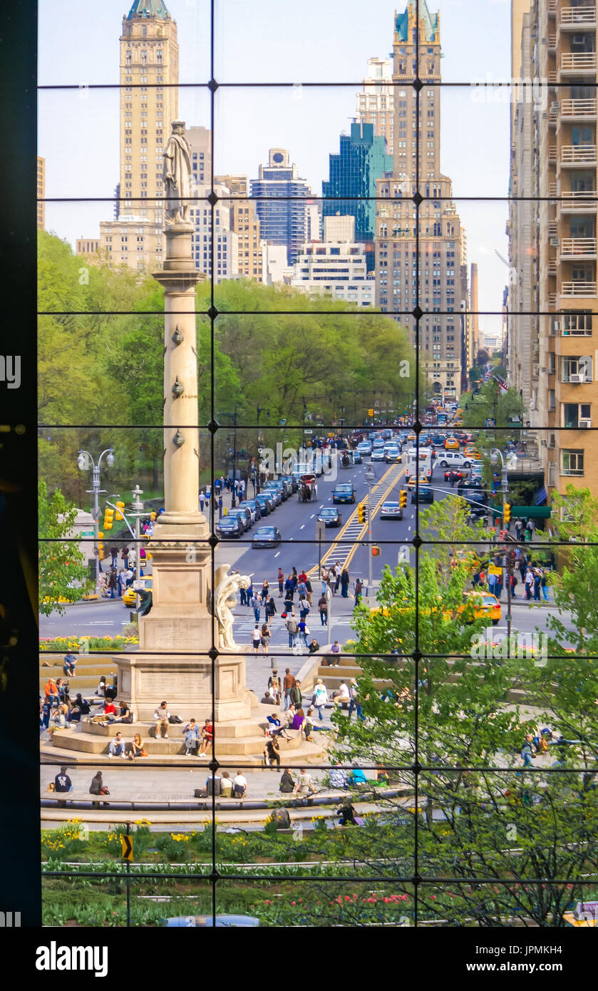 A view of Columbus Circle from the Time Warner Building Stock Photo - Alamy