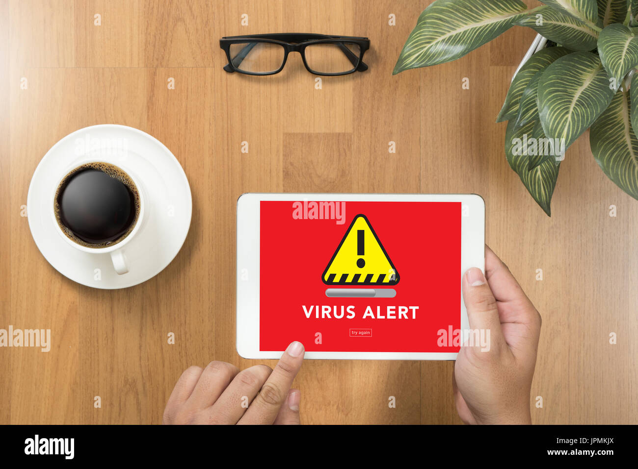 Virus Alert Warning Digital Browsing Firewall Hacker Protection Concept ...