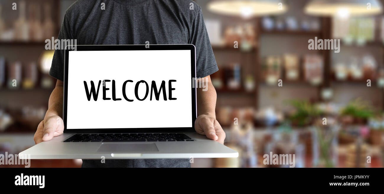 WELCOME Concept Communication Business open welcome to the team ...