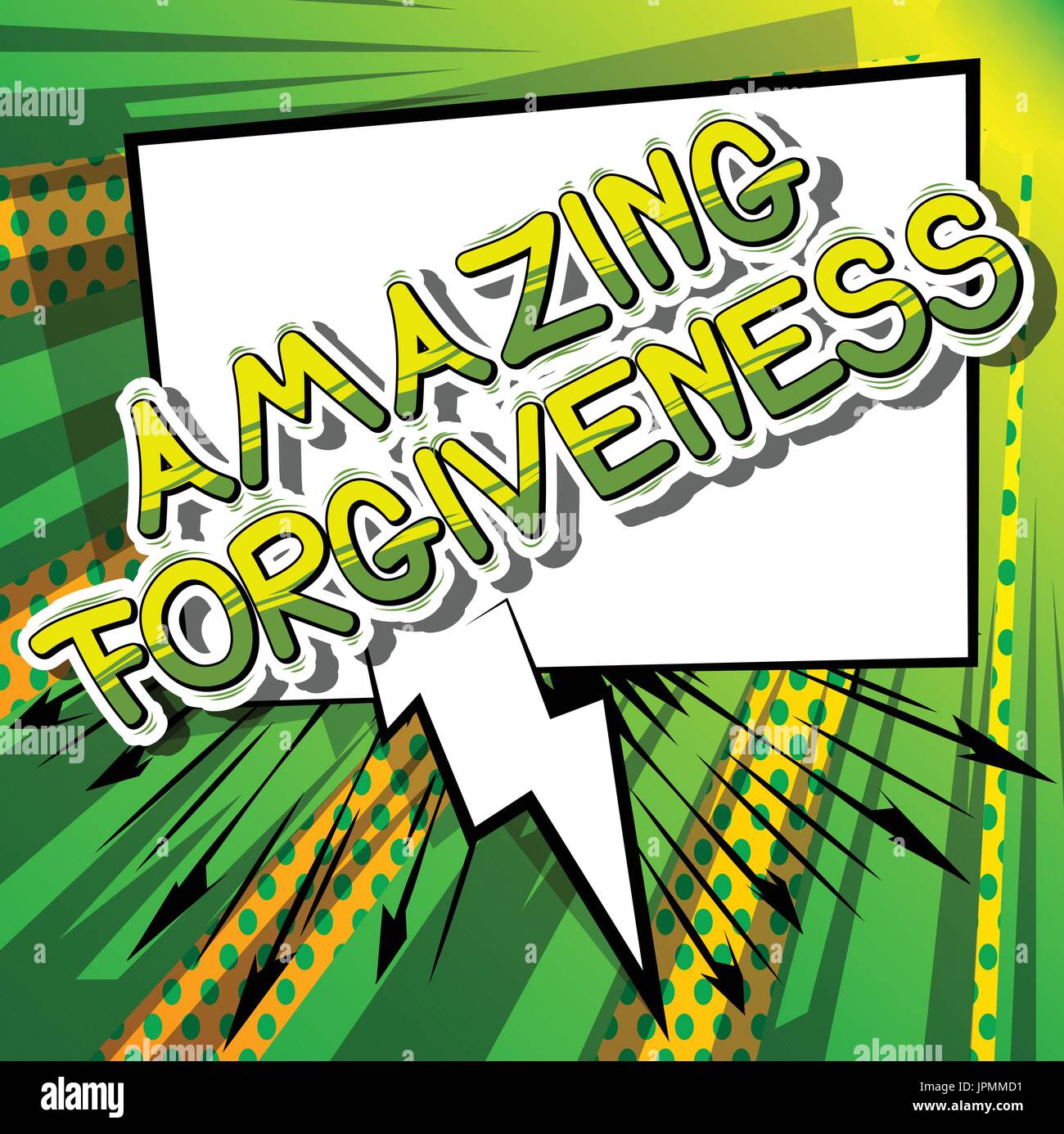 Amazing Forgiveness - Comic book style phrase on abstract background ...