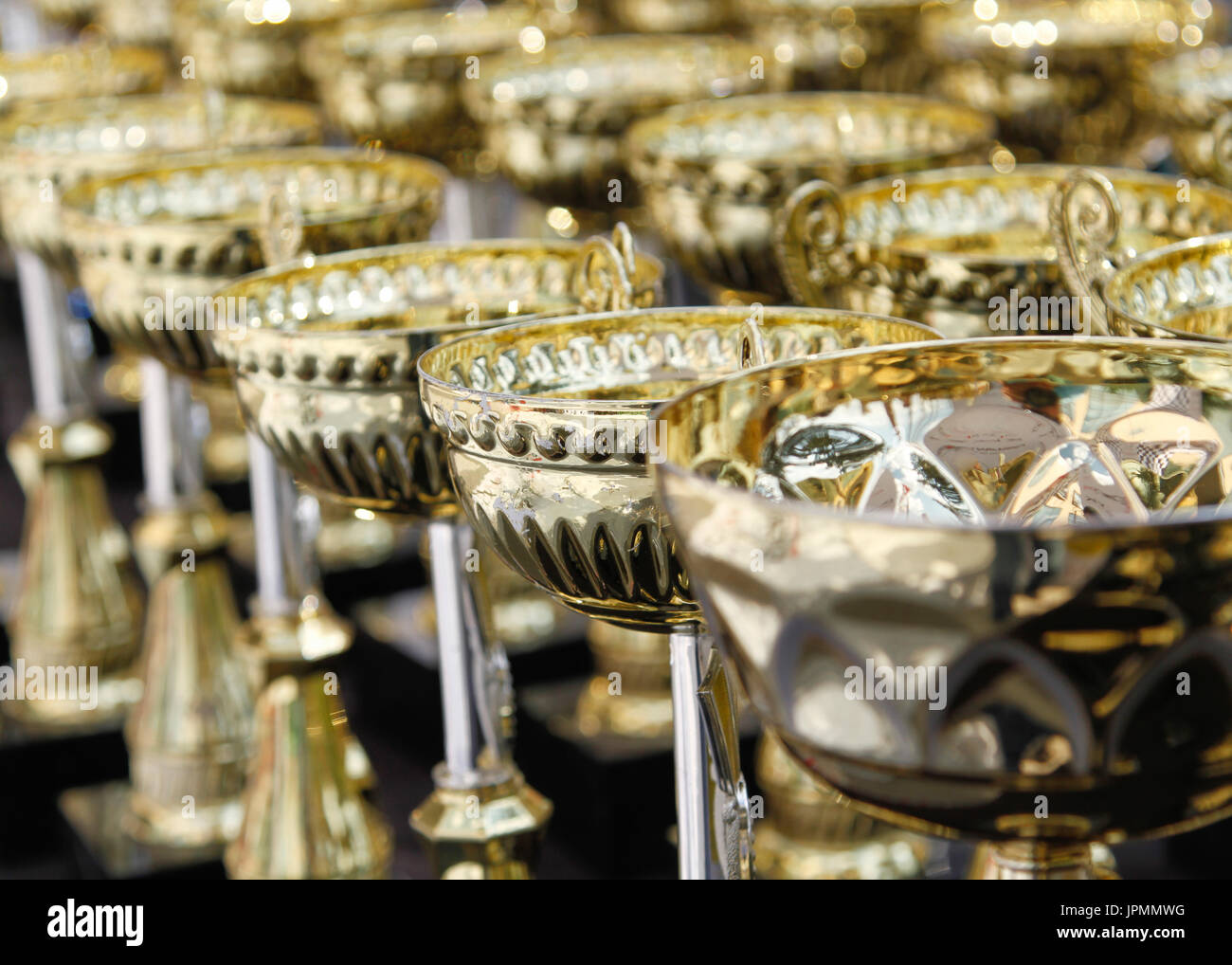 Champion trophy cups background hi-res stock photography and images - Alamy