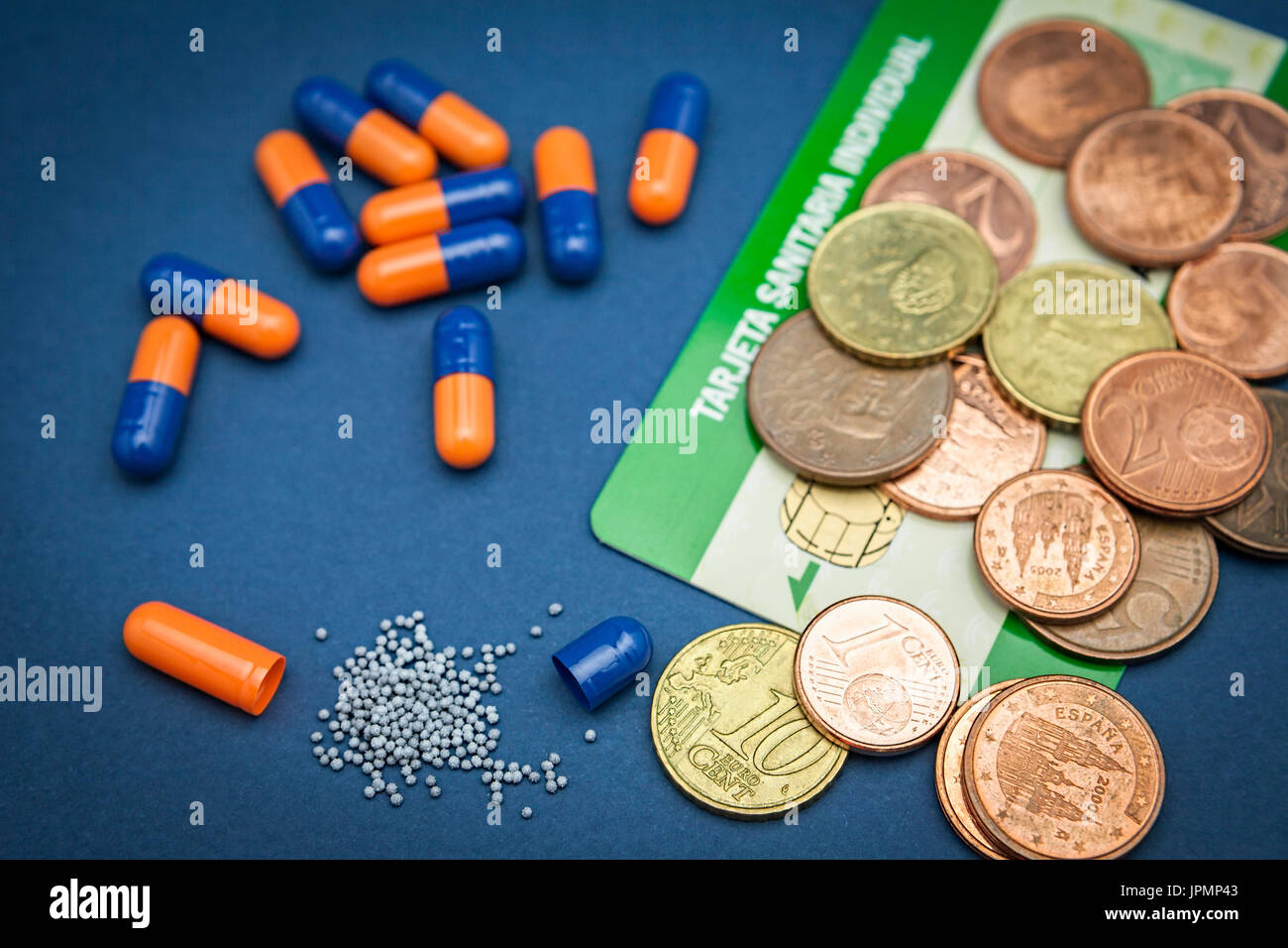 concept of pharmaceutical copayment, health insurance card Stock Photo ...