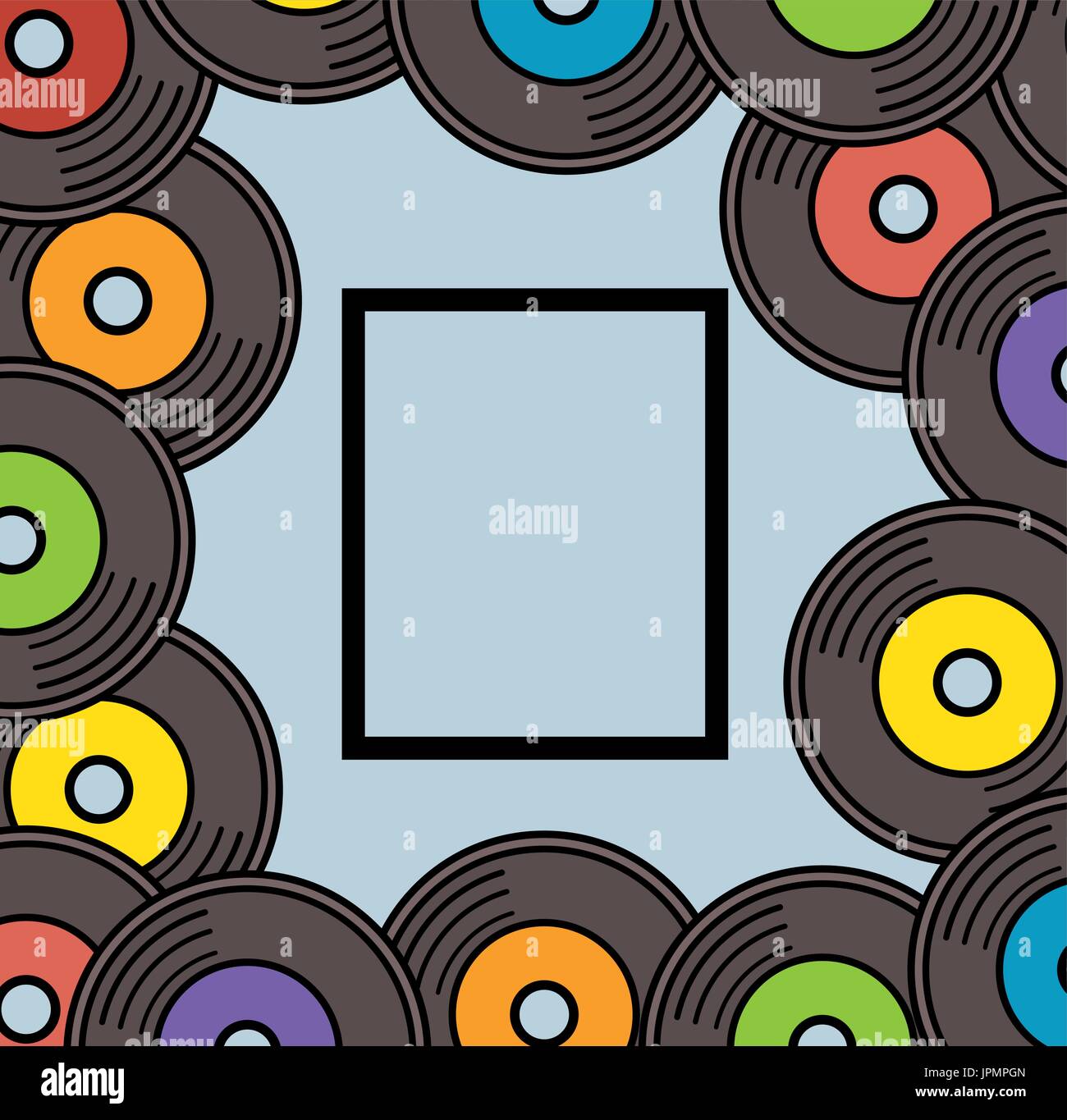 Music instrument emblem frame icon vector illustration graphic design ...