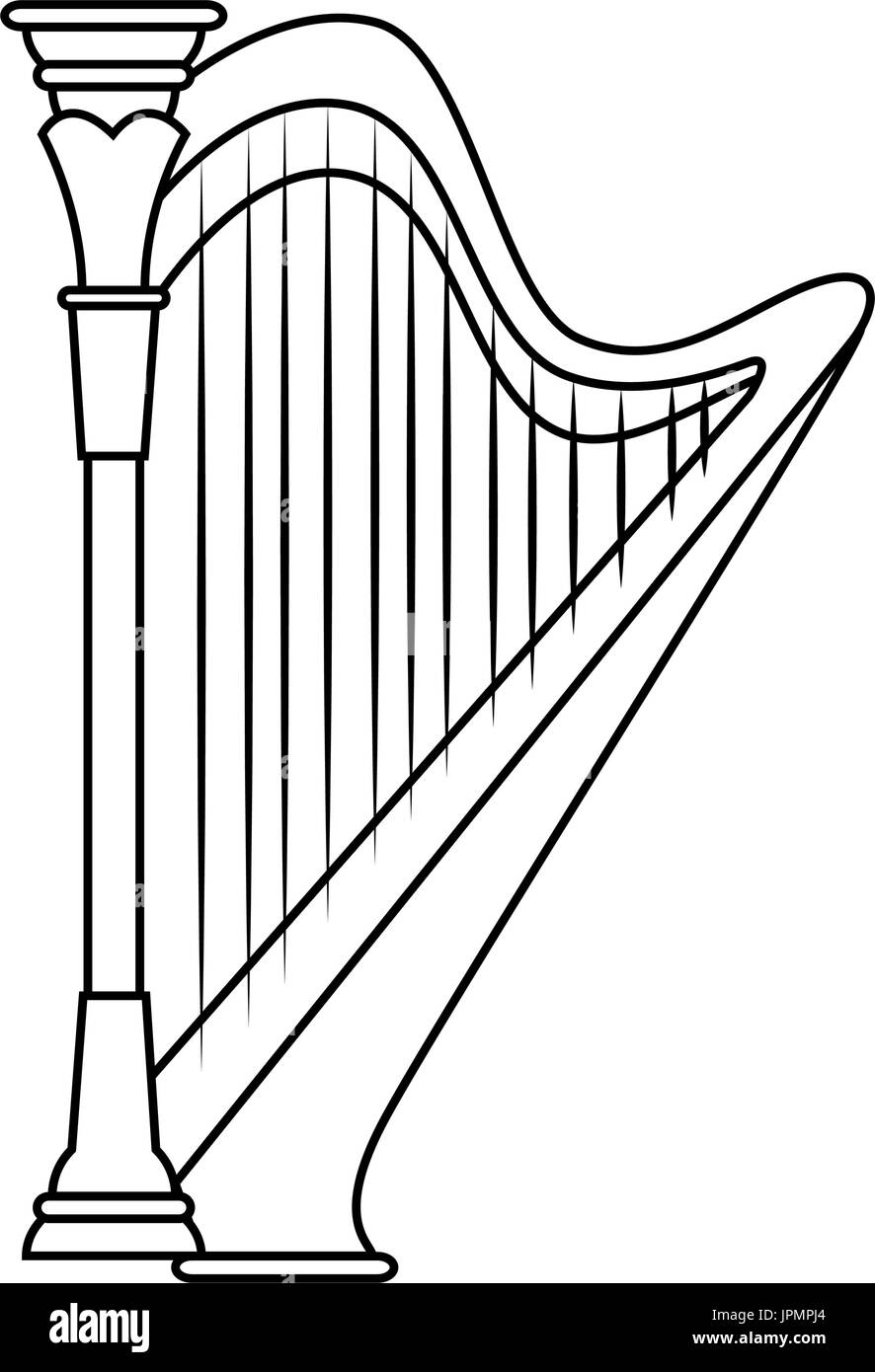 Harp Vector Vectors High Resolution Stock Photography and Images - Alamy
