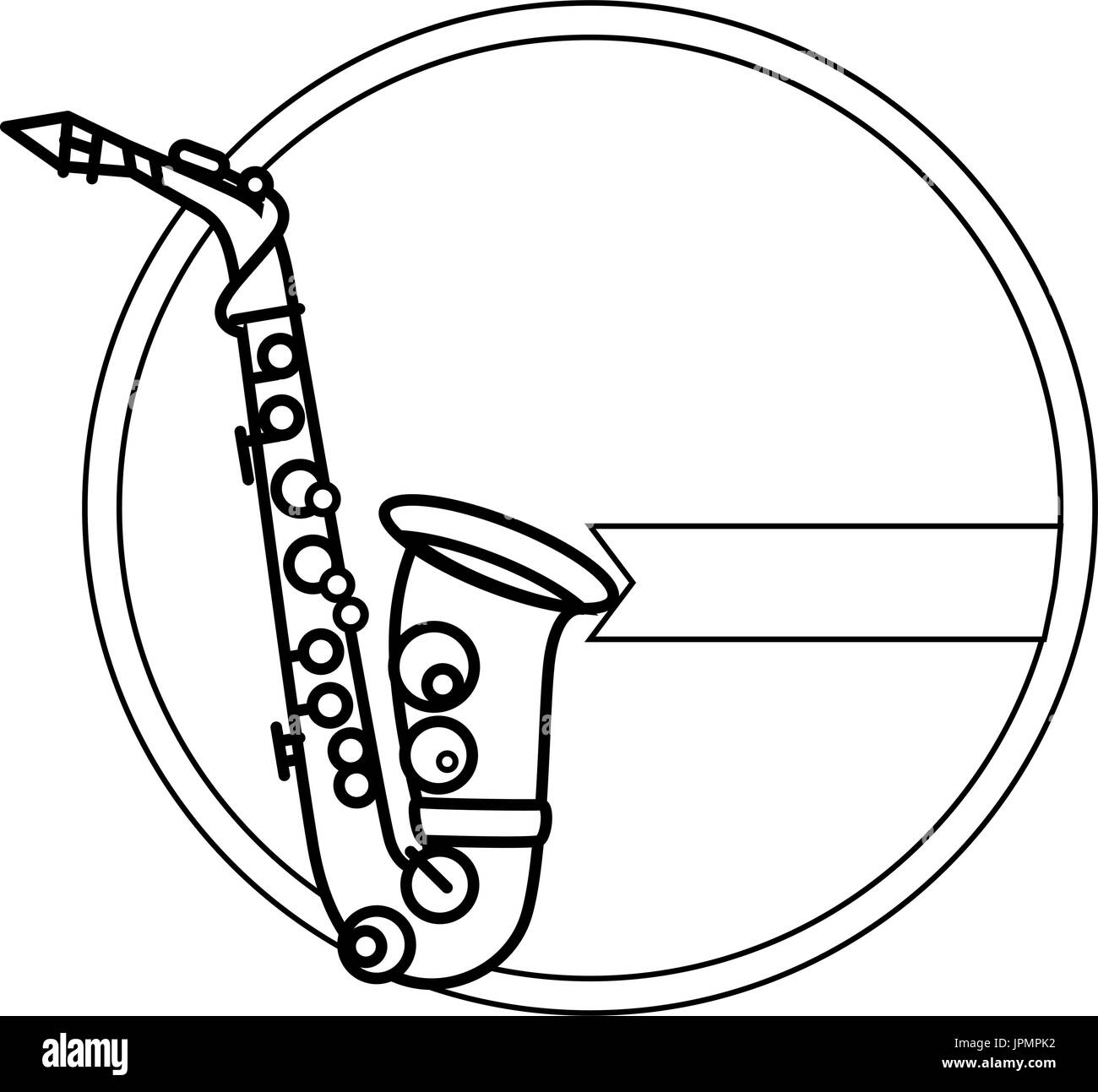 Music instrument emblem label icon vector illustration graphic design ...