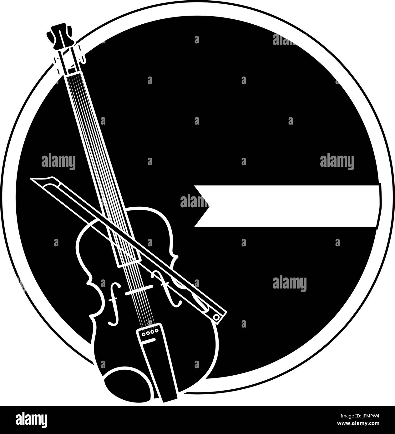 Music instrument emblem label icon vector illustration graphic design ...