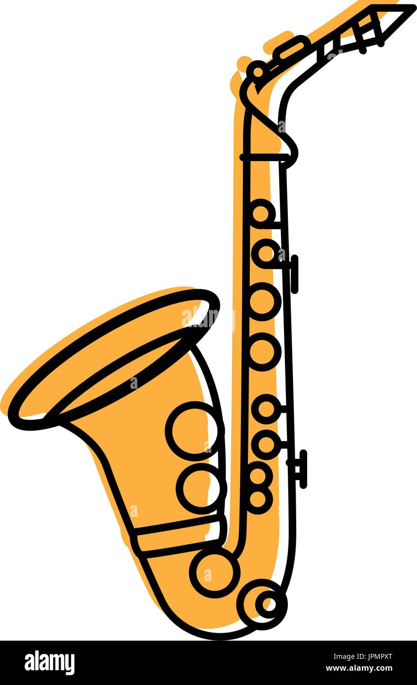 Saxophone music instrument icon vector illustration graphic design ...