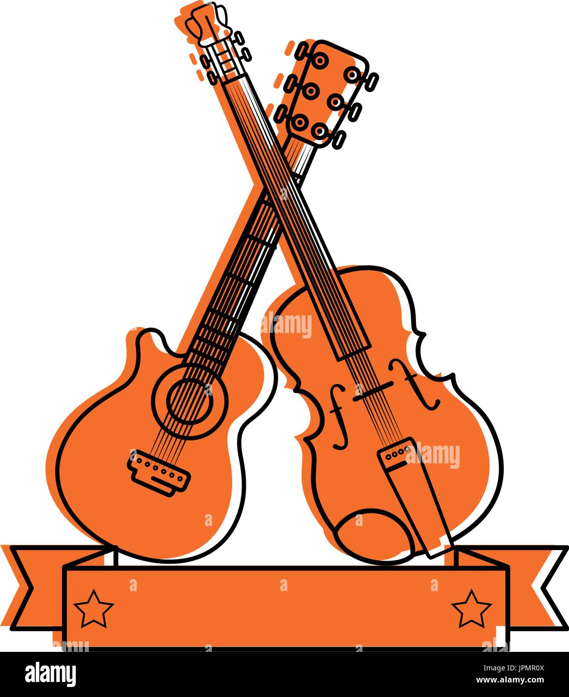 Music instrument emblem label icon vector illustration graphic design ...