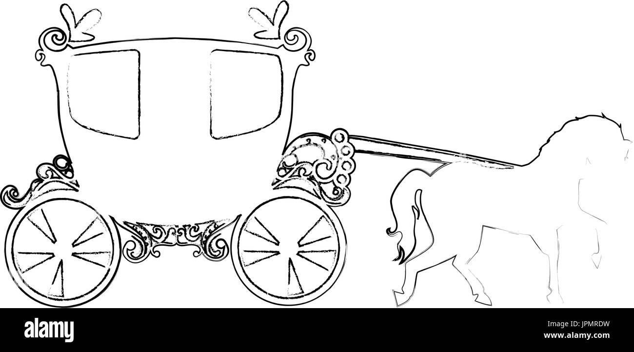 medieval carriage icon over white background vector illustration Stock ...