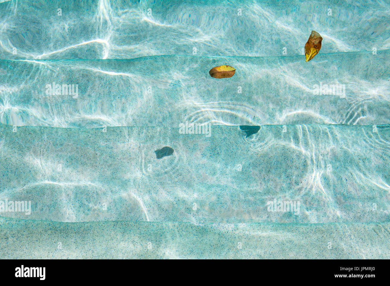 Abstract lines and reflections. Steps into a pool make a monotone image ...