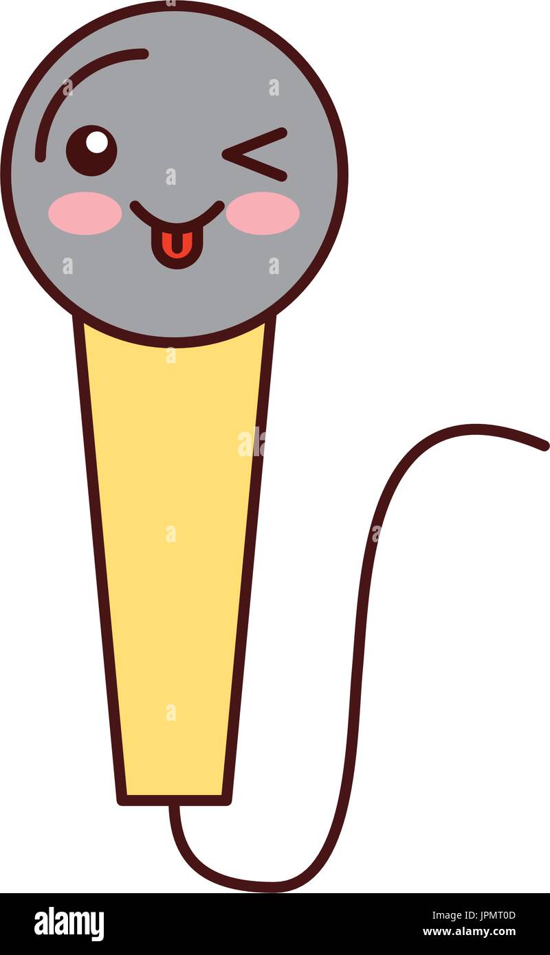 microphone audio kawaii character Stock Vector Image & Art - Alamy