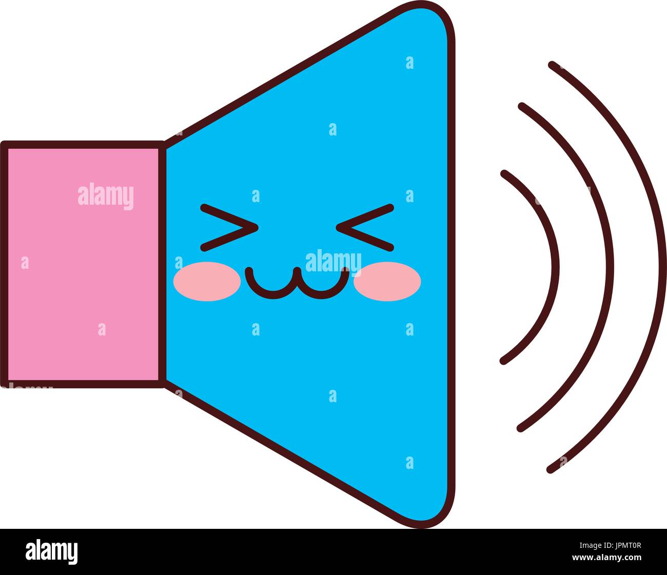 speaker audio kawaii character Stock Vector Image & Art - Alamy