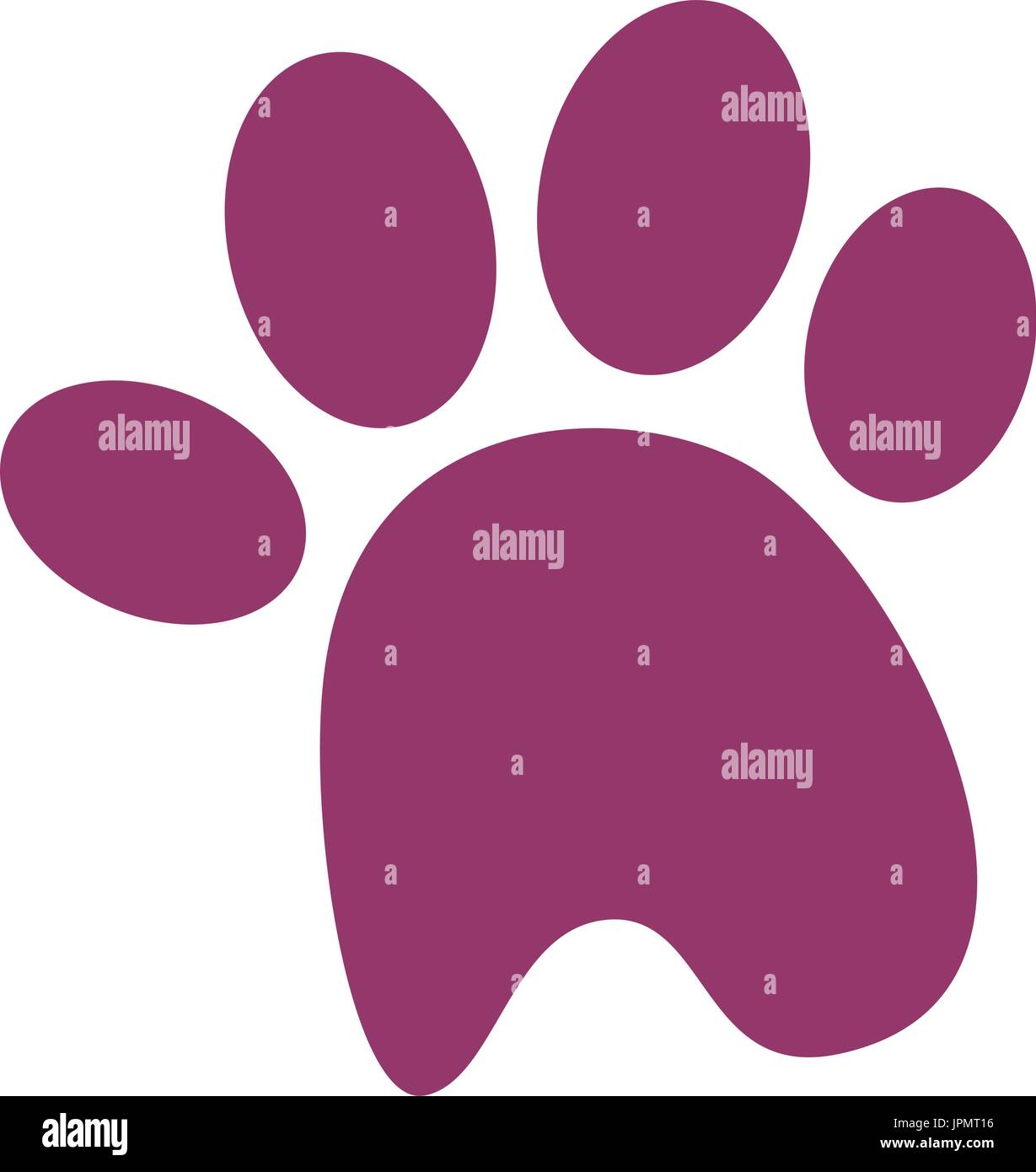 dog footprint icon over white background vector illustration Stock ...