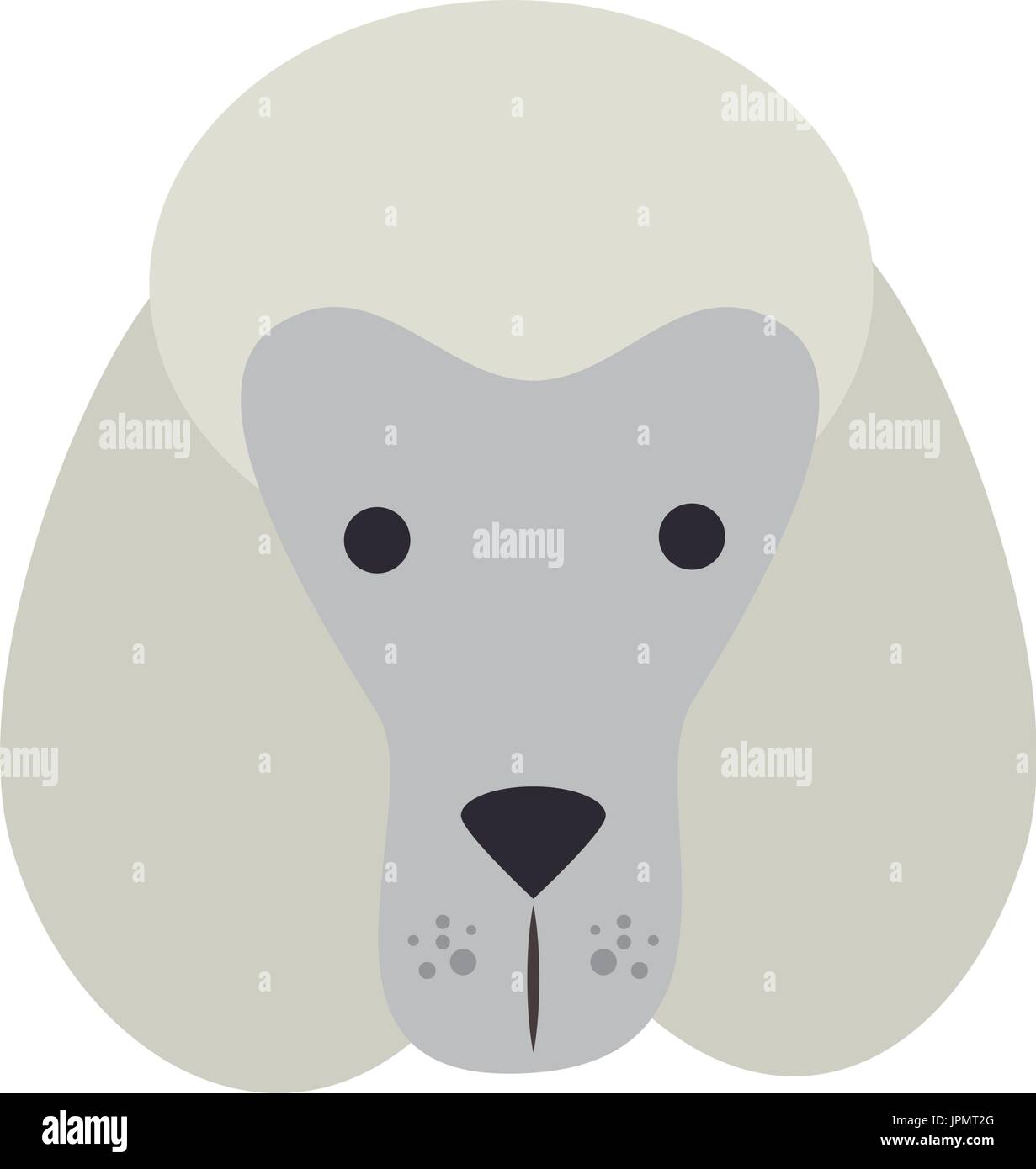 cartoon dog face icon over white background colorful design vector ...